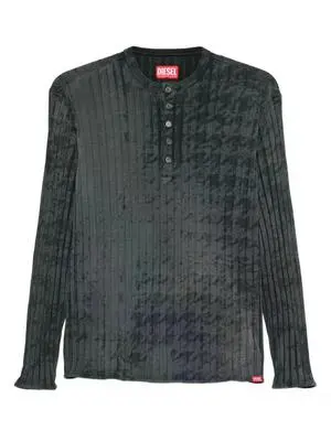 DIESEL Buttoned Ribbed T-shirt