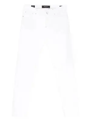 Kiton Cotton Straight Trousers - White