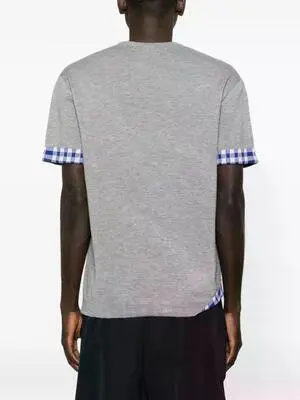 Loewe Logo-detail Checked T-shirt - Grey