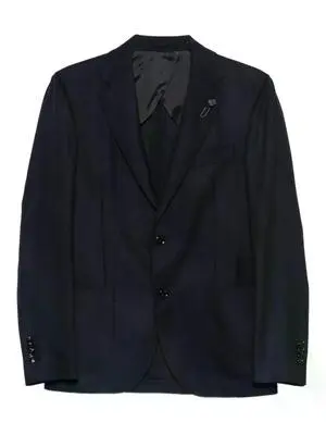LARDINI Virgin Wool Single-breasted Blazer