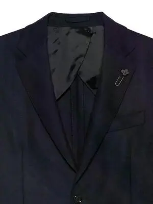 LARDINI Virgin Wool Single-breasted Blazer
