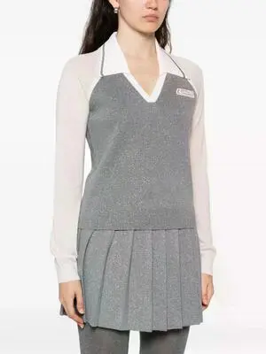 Casablanca Tennis Long-sleeved Polo Top