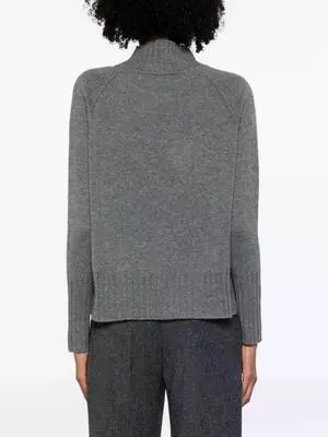 BEYOU High-neck Cashmere Sweater - Grey