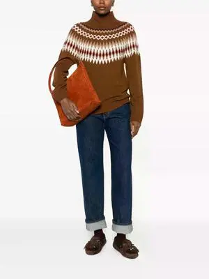 BEYOU Fair Isle High-neck Sweater