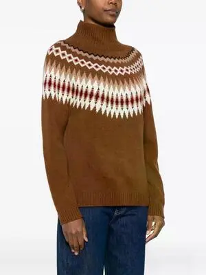 BEYOU Fair Isle High-neck Sweater