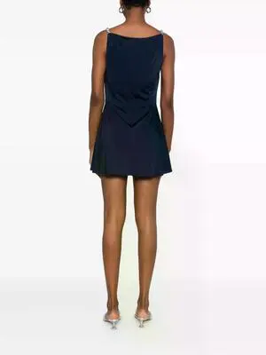 David Koma Embellished-strap Draped Mini Dress