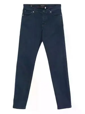 Kiton Cotton Tapered Trousers - Blue