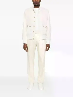 GRAN SASSO Pleated Cotton Trousers