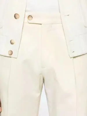 GRAN SASSO Pleated Cotton Trousers