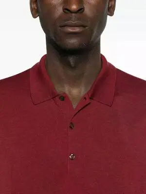 John Smedley Buttoned Polo Shirt - Red