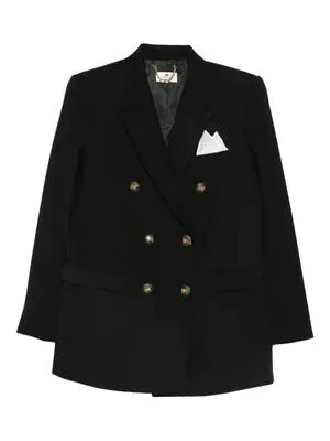 Elisabetta Franchi Double-breasted Blazer - Black