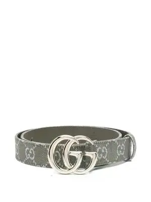 Gucci Gg Monogram Canvas Belt - Green