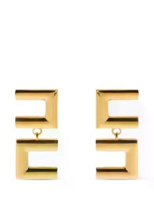 Elisabetta Franchi Deconstructed Logo Earrings - Gold