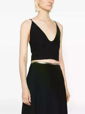 JIL SANDER V-neck Tank Top - Black