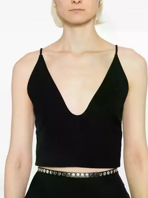 JIL SANDER V-neck Tank Top - Black