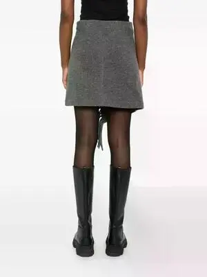 ULI SCHNEIDER Fringed Wool Mini Skirt