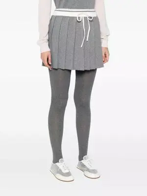 Casablanca Pleated Mini Skirt - Grey