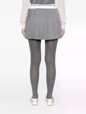 Casablanca Pleated Mini Skirt - Grey