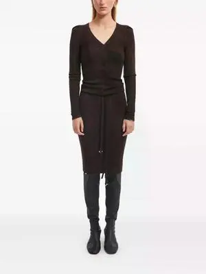 AERON Wool Blend Midi Skirt