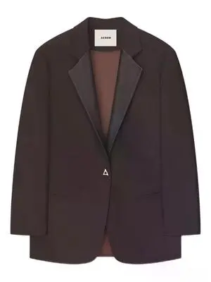 AERON Leather-trimmed Blazer
