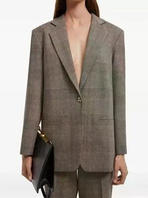 AERON Checked Single-breasted Blazer