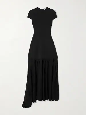 FFORME Sienna Asymmetric Wool-blend Maxi Dress