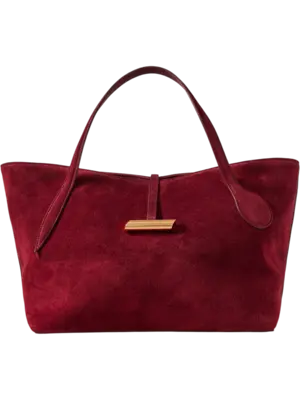 LIFFNER Petite Penne Leather-trimmed Suede Tote