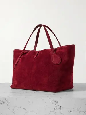 LIFFNER Petite Penne Leather-trimmed Suede Tote