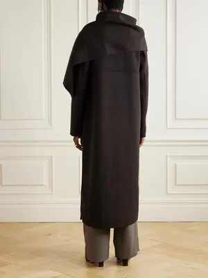 LIBEROWE Cashmere Coat With Scarf Detail