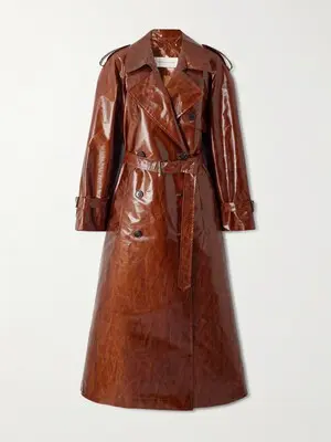 Dries Van Noten Printed Double-breasted Trench Coat