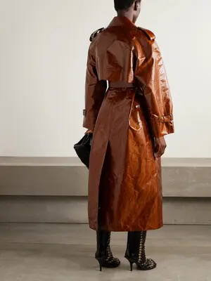 Dries Van Noten Printed Double-breasted Trench Coat