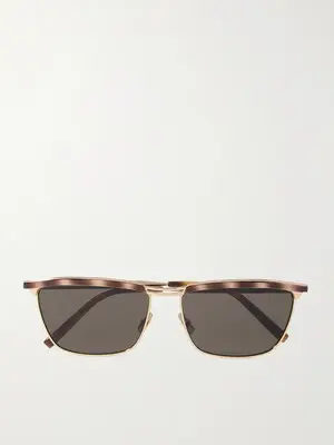 Saint Laurent Joe D-frame Sunglasses - Gold