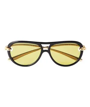 Bottega Veneta Aviator-style Sunglasses - Gold