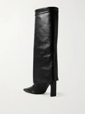 Staud Wally Buckled Leather Knee High Boots