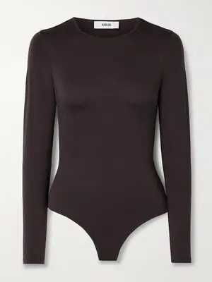 AGOLDE Aura Stretch-jersey Thong Bodysuit - Brown