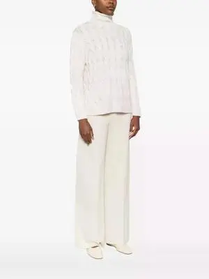 GRAN SASSO Cable-knit High-neck Sweater