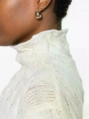 GRAN SASSO Cable-knit High-neck Sweater