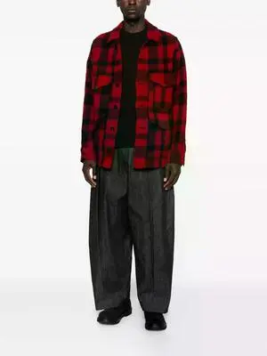 Junya Watanabe Check-print Shirt Jacket - Red