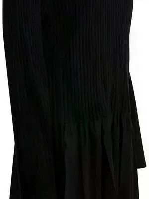 Max & Moi Reve Ribbed-panel Maxi Dress - Black