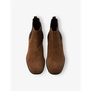 Prada Branded Suede Chelsea Boots