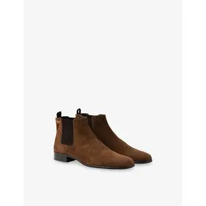 Prada Branded Suede Chelsea Boots
