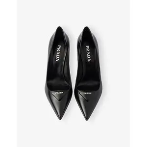 Prada Logo-plaque Leather Pumps