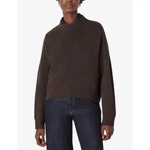 Whistles Wool Jumper With Curved Hem