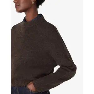 Whistles Wool Jumper With Curved Hem
