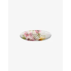 Prada Floral-print Silk Hair Clip - Pink