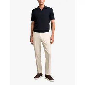 REISS Slim-fit Stretch-woven Trousers - Stone