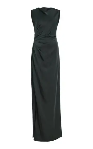 Lapointe Ruched Satin Gown
