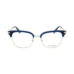 Alexander McQueen Round-frame Optical Frames - Silver