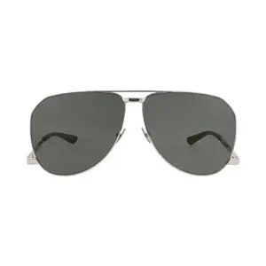 Saint Laurent Aviator-frame Metal Sunglasses - Silver