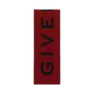 Givenchy Jacquard Logo Scarf 'red Black - Multicolor